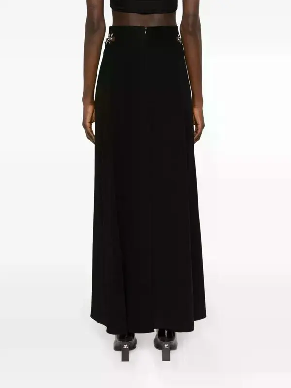 Rabanne High-waist Maxi Skirt With Metal Eyelet Detailing