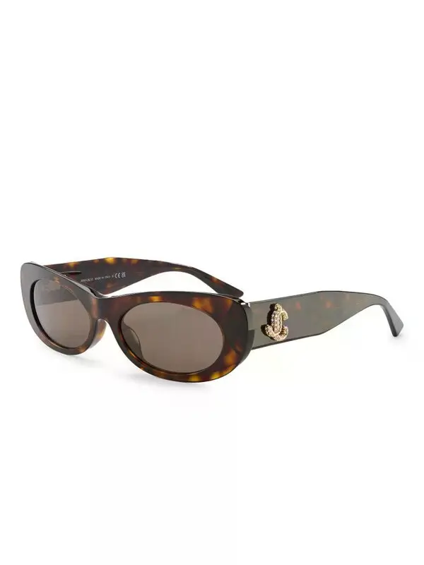 JIMMY CHOO Tortoiseshell Cat Eye Sunglasses - Brown