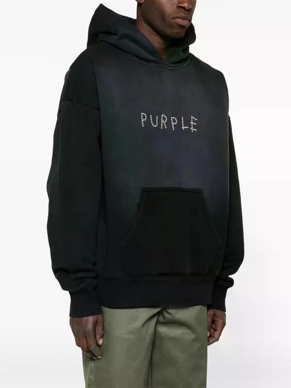 PURPLE BRAND Logo-embellishment Hoodie - Black