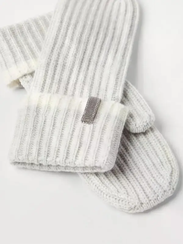 Brunello Cucinelli Cashmere Gloves - Grey