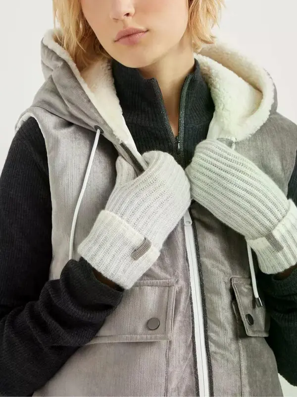Brunello Cucinelli Cashmere Gloves - Grey