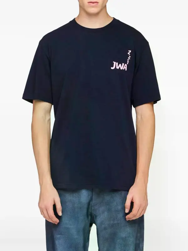 JW Anderson Jwa Slogan-print T-shirt - Blue