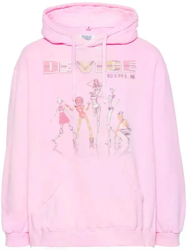 DOUBLET Graphic-print Cotton Hoodie