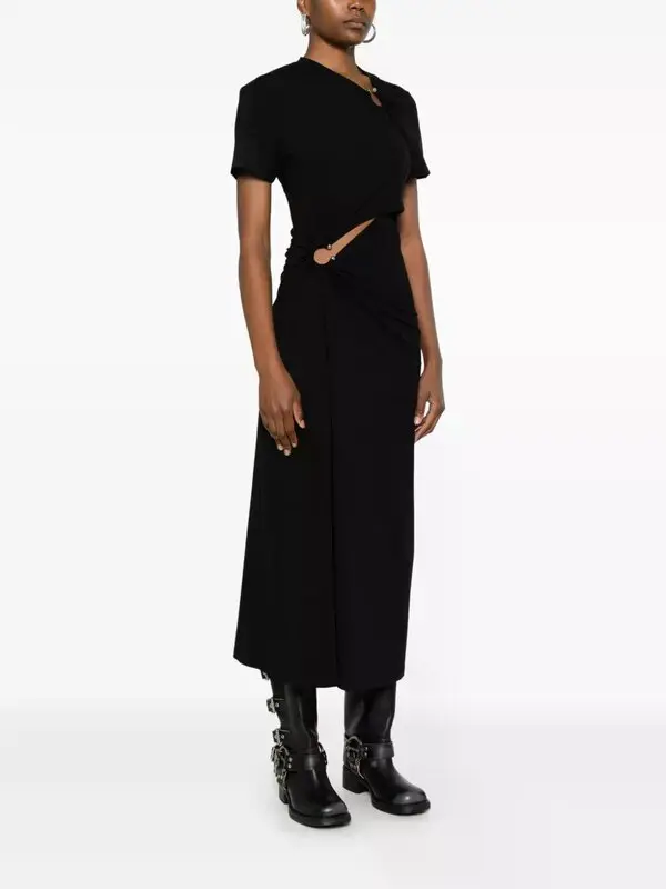 Rabanne Jersey Midi Dress With Cut-out Detailing