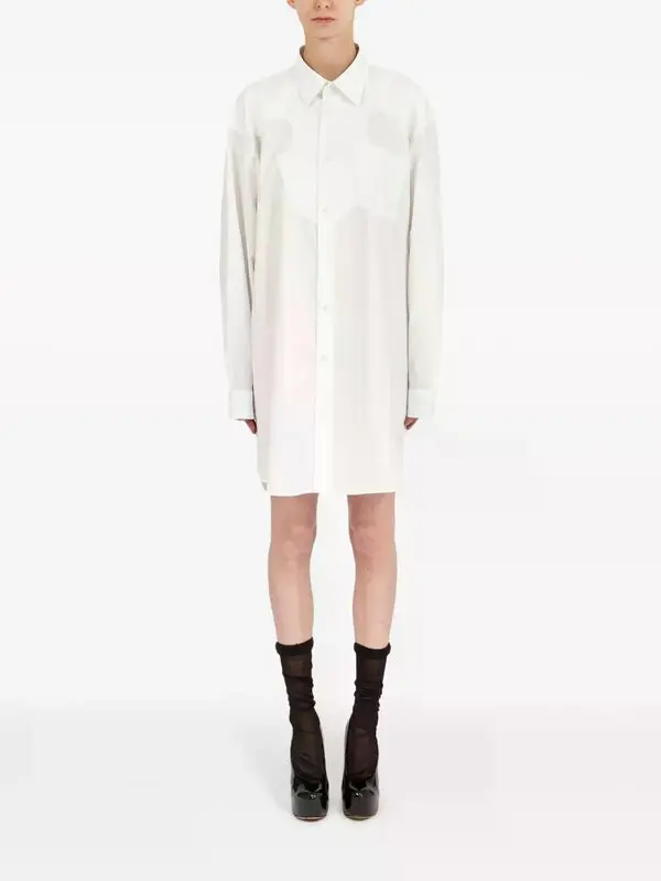 MAISON MARGIELA Cotton Poplin Mini Shirtdress