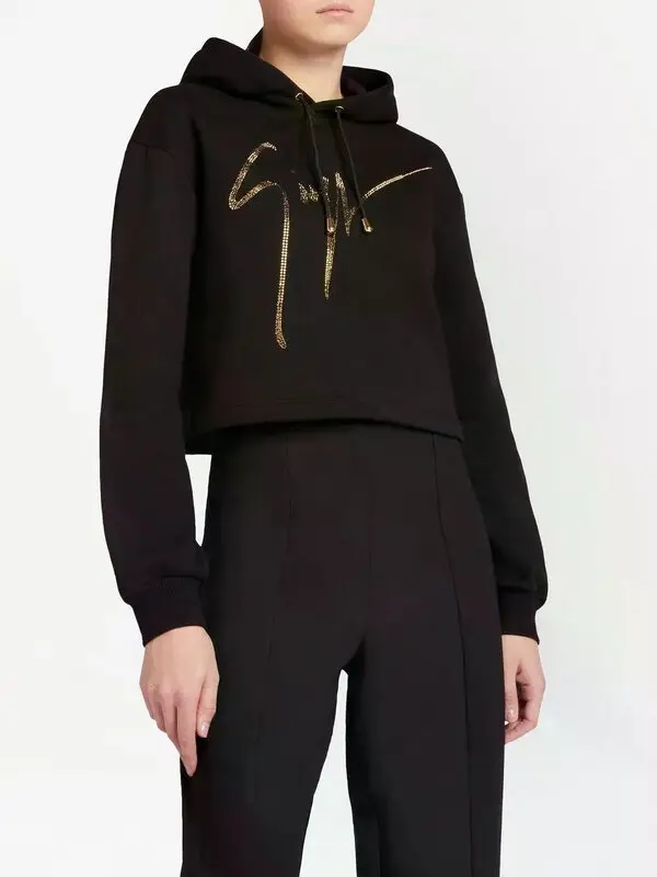 GIUSEPPE ZANOTTI Embellished Logo Hoodie