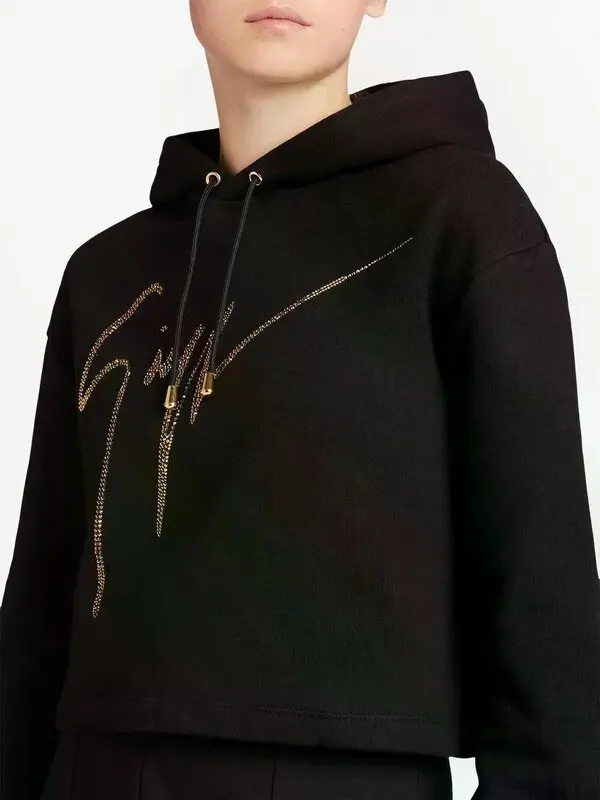 GIUSEPPE ZANOTTI Embellished Logo Hoodie