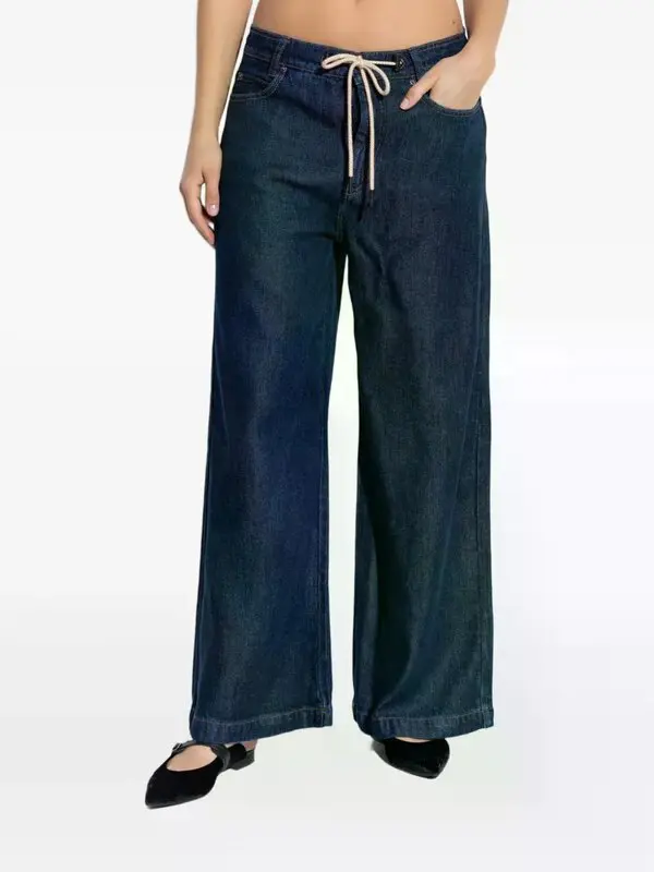 Munthe Wide Leg Drawstring Jeans