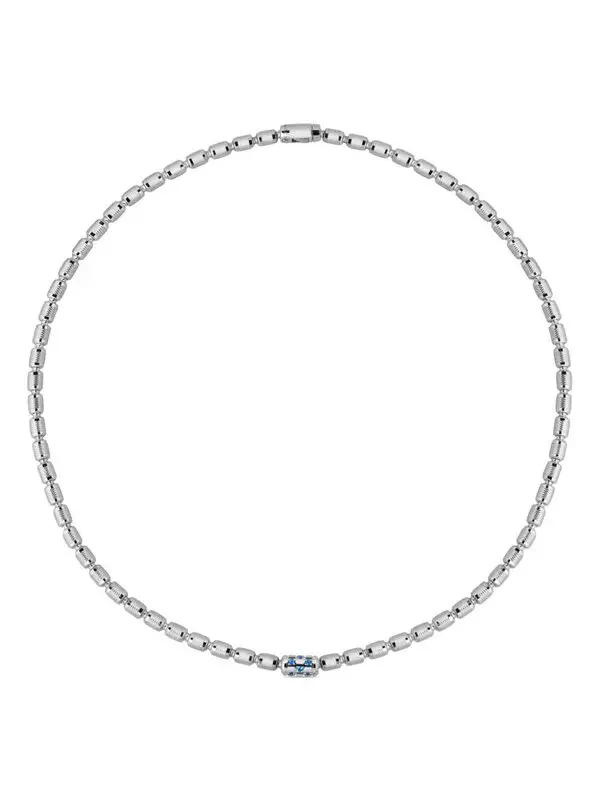 OFFICINA BERNARDI 18kt White Gold Lumen Sapphire And Diamond Necklace - Silver
