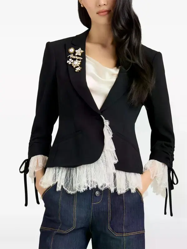 Cinq À Sept Le Petit Roxie Blazer With Lace Detailing