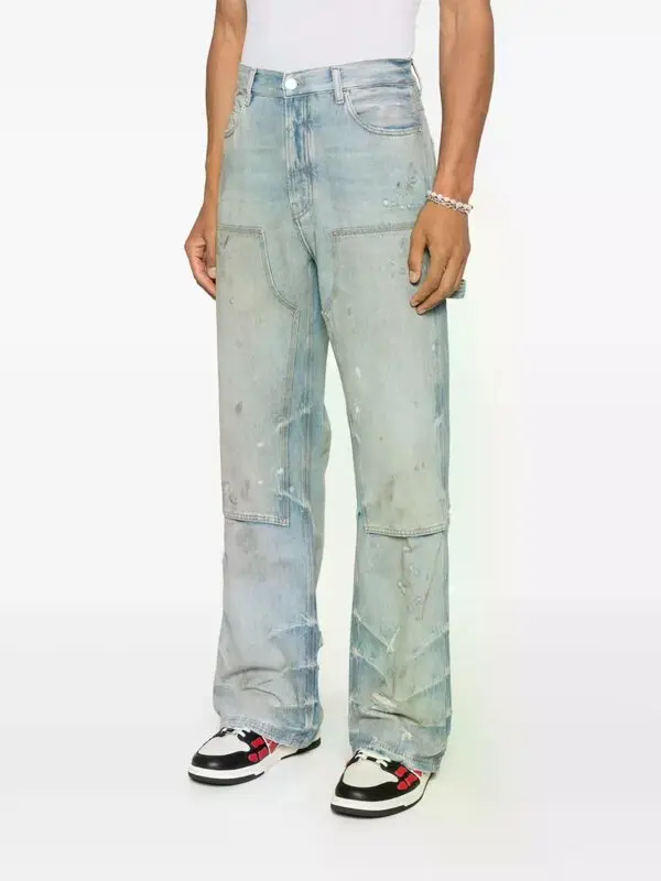 Amiri Straight-leg Carpenter Jeans In Light Wash Denim