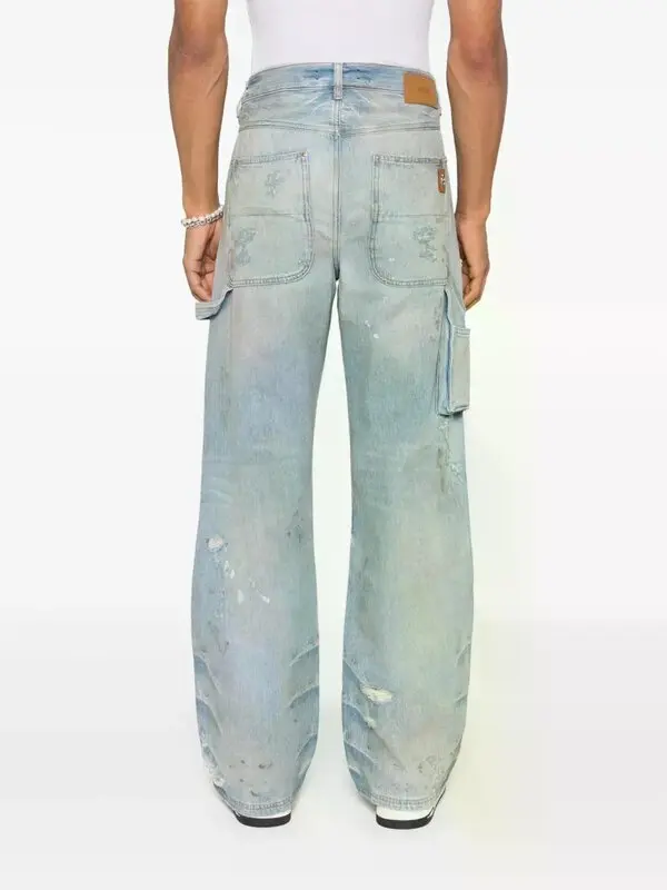 Amiri Straight-leg Carpenter Jeans In Light Wash Denim