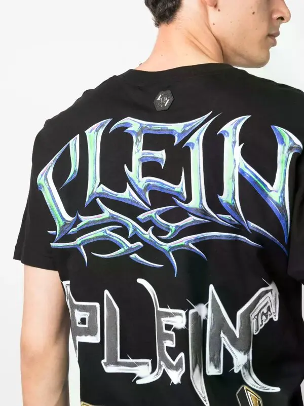 Philipp Plein Logo-print Cotton T-shirt - Black
