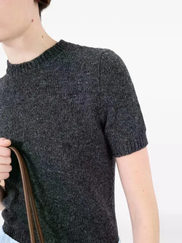Prada Short Sleeve Cashmere Top