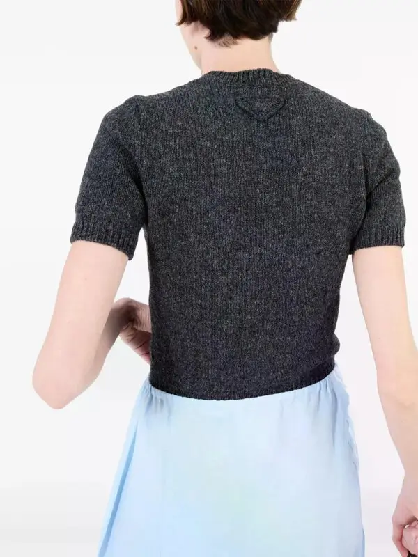 Prada Short Sleeve Cashmere Top