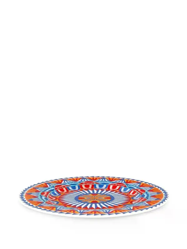 Dolce & Gabbana 2 Piece Fine Porcelain Dinner Plate Set - Orange