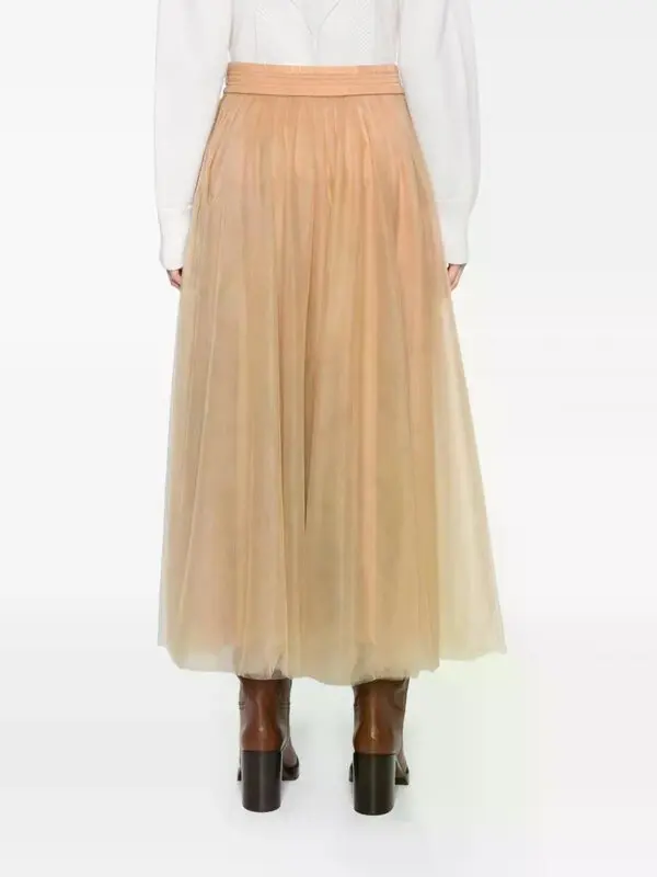 Fabiana Filippi Tulle Midi Skirt - Neutrals