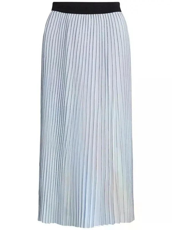 Karl Lagerfeld Pleated Midi Skirt - Blue
