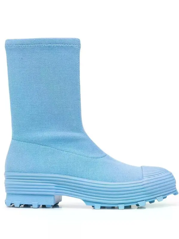 Camper Mid-calf Rubber Lug Sole Boots - Blue