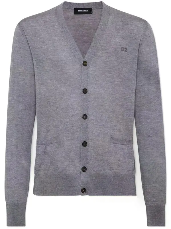 Dsquared2 Virgin Wool V-neck Cardigan
