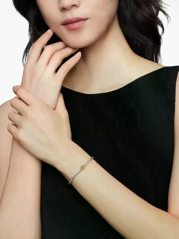 David Yurman 18k Rose Gold And Sterling Heart Bracelet - Silver