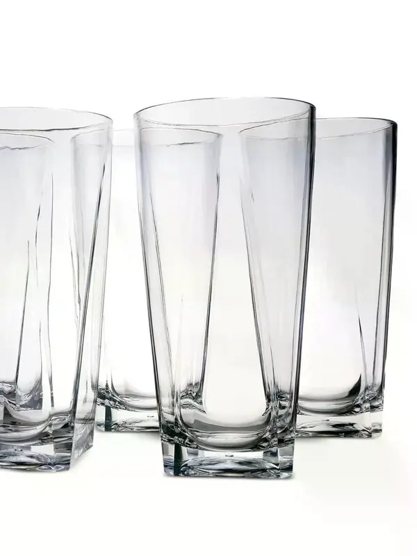 VESTA Tapered Crystal Drinking Glasses - Transparent