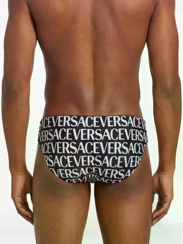 Versace Logo-print Drawstring Swimming Trunks
