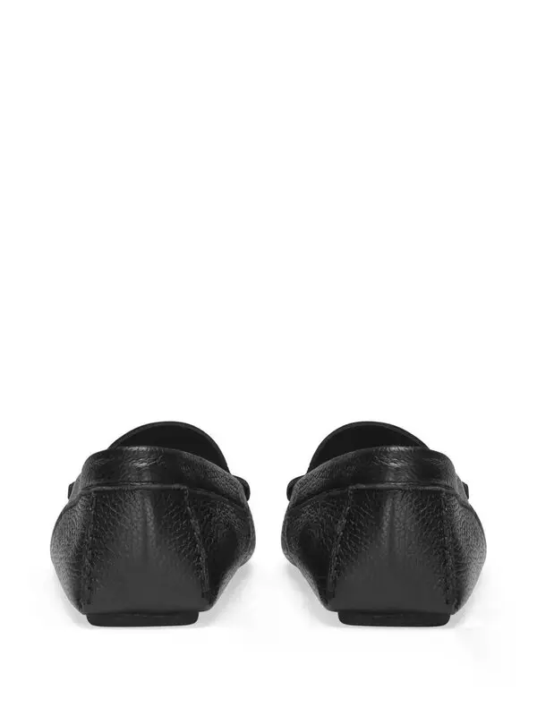 Dolce & Gabbana Logo Plaque Deerskin Loafers