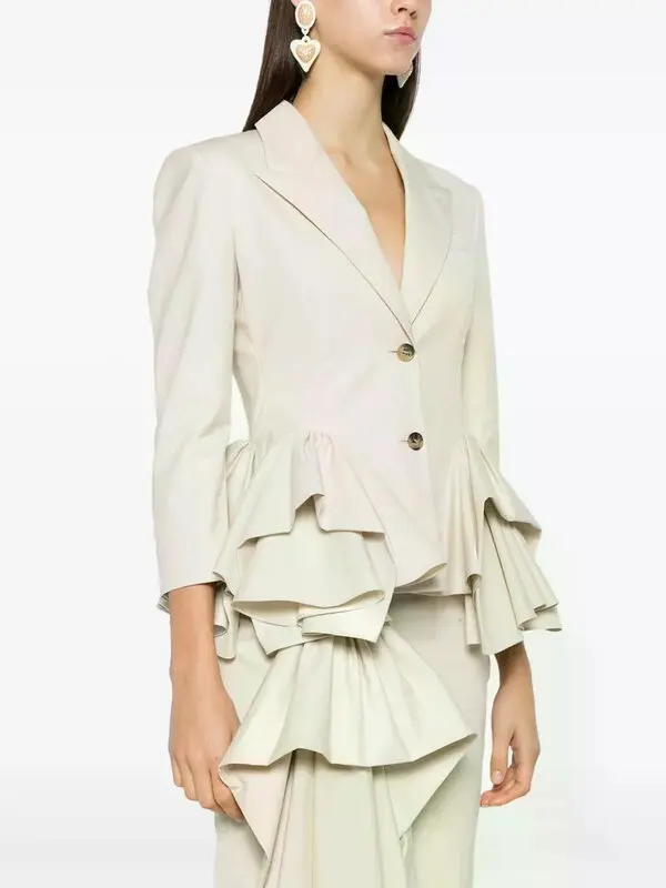 Viktor & Rolf Ruffled Gabardine Blazer
