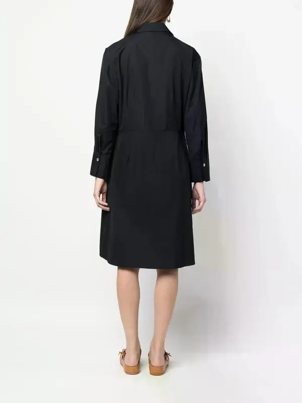 Vince Navy Cotton Wraparound Dress