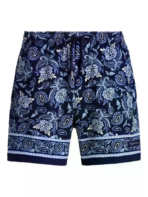 Ralph Lauren Purple Label Paisley-print Shorts - Blue