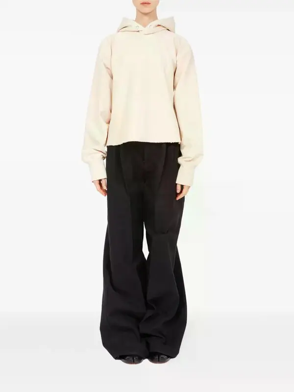 MAISON MARGIELA Logo Embroidered Cotton Hoodie