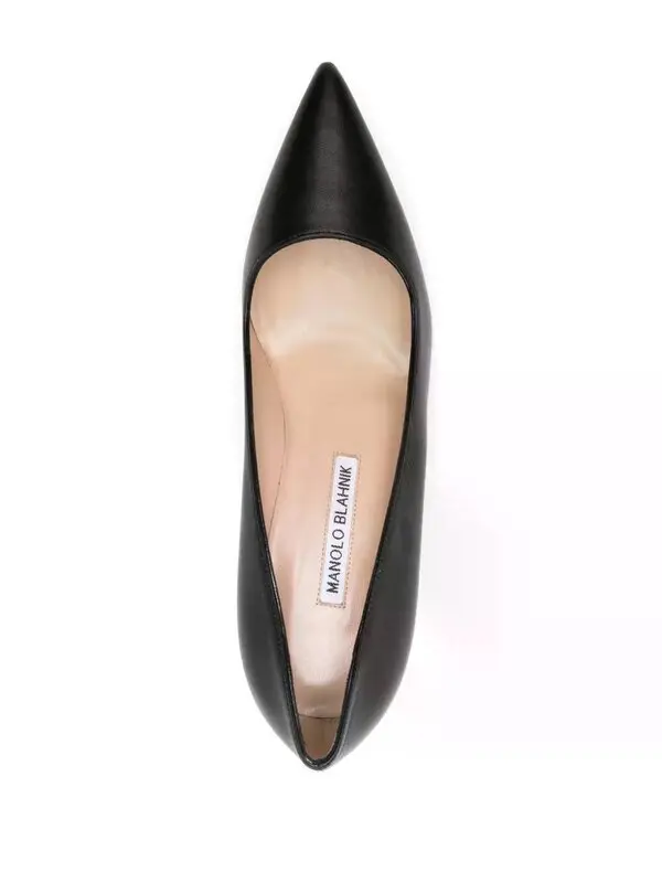 Manolo Blahnik 70mm Tora Leather Pumps