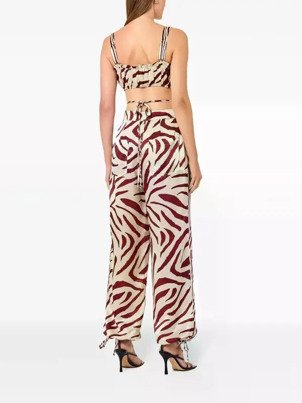 NICHOLAS Tracy Sleeveless Silk Cropped Top