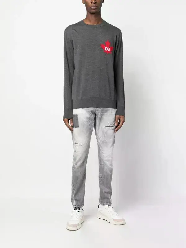 Dsquared2 Maple Leaf Motif Sweater