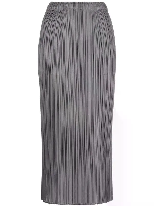 Issey Miyake Plissé High-waist Midi Skirt - Grey