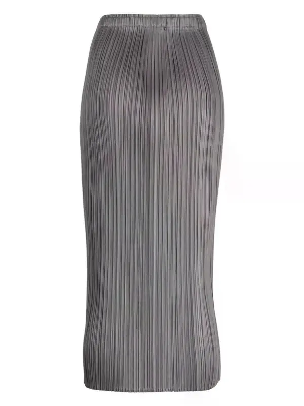 Issey Miyake Plissé High-waist Midi Skirt - Grey