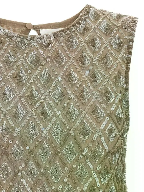 P.a.r.o.s.h Embellished Sleeveless Crew Neck Top