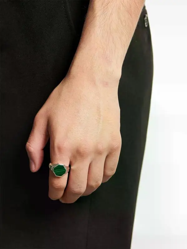 Emanuele Bicocchi Hex Signet Ring - Silver