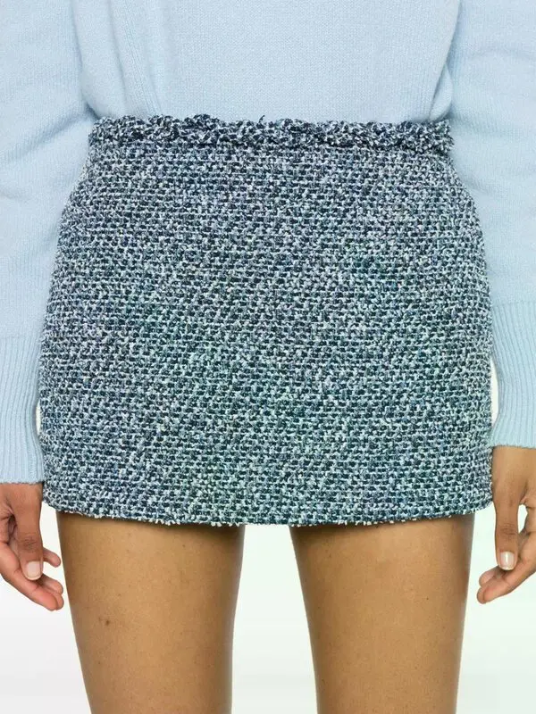 Valentino Garavani Tweed Denim Skirt