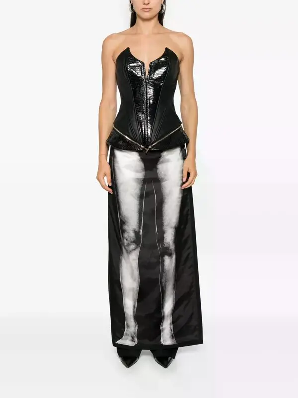 MITILIANE COUTURE Leather Corset Top