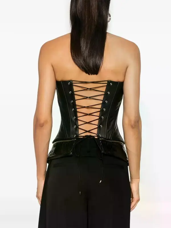 MITILIANE COUTURE Leather Corset Top
