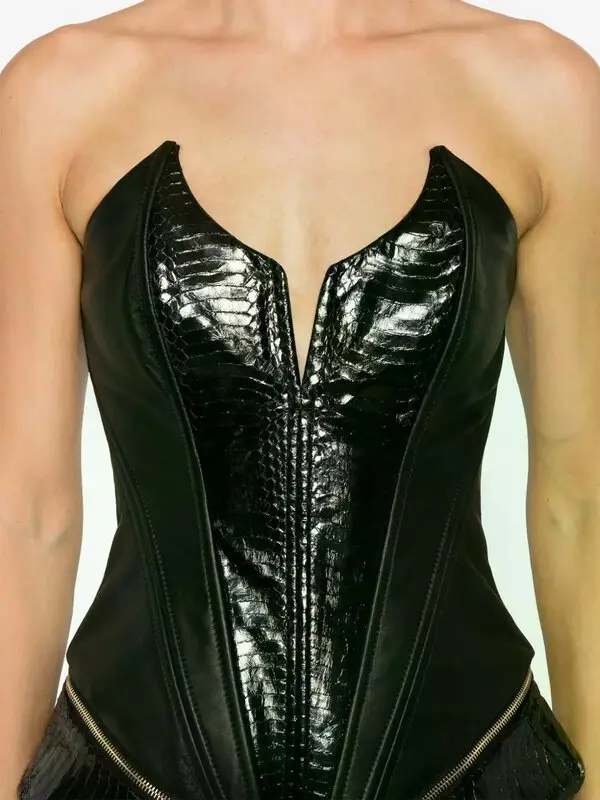 MITILIANE COUTURE Leather Corset Top