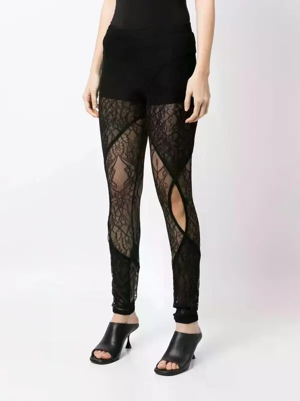 DION LEE Lace High-waisted Leggings