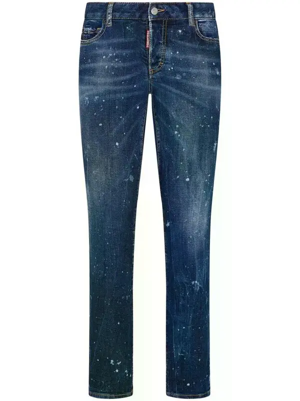 Dsquared2 Paint Splatter Jeans - Blue