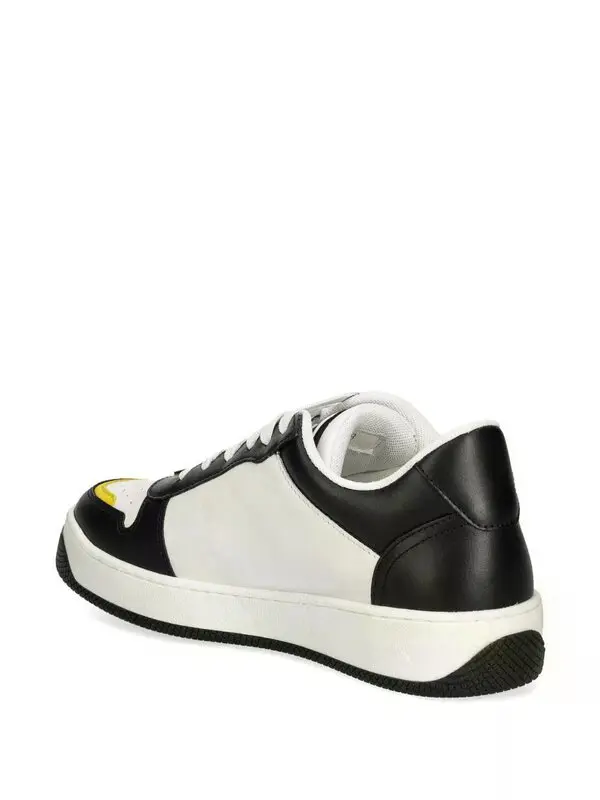 Elisabetta Franchi Two-tone Leather Sneakers - Black