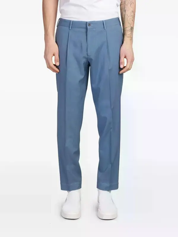 SANTANIELLO Pleated Trousers - Blue