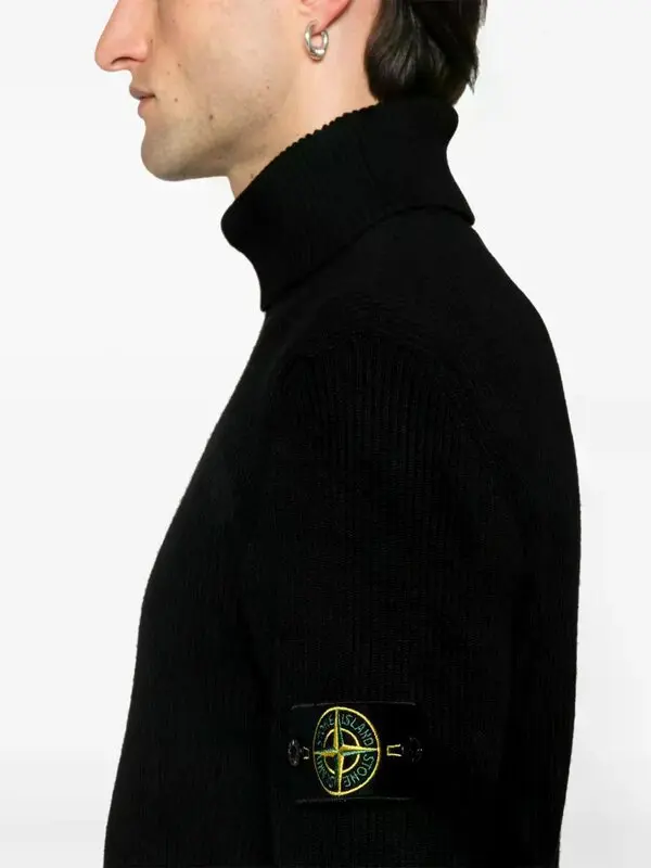 Stone Island Wool Roll Neck Jumper