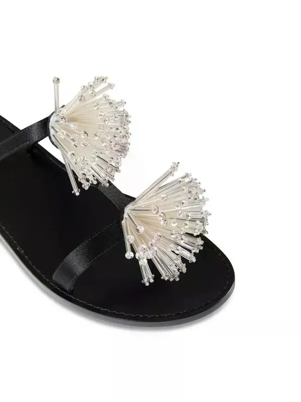 Emilio Pucci Embellished Leather Slides