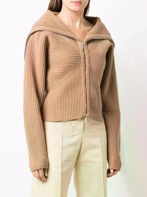 AMBUSH Folded-collar Zipped Cardigan